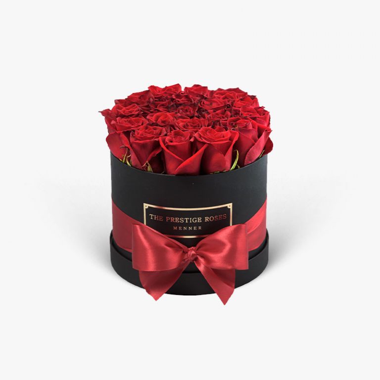 Szív | Vörös rózsa - világos box - The Prestige Roses